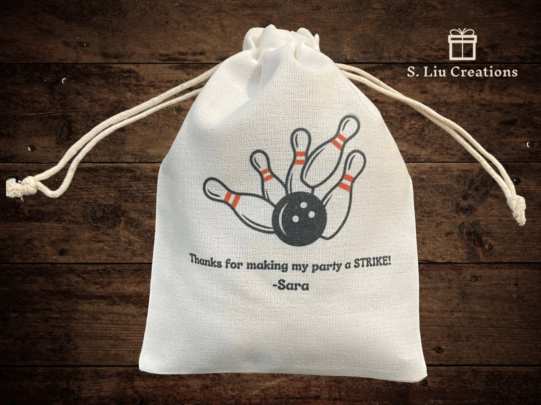 Bowling Birthday Party Bags, Bowling Theme Event, Thanks for Making My ...