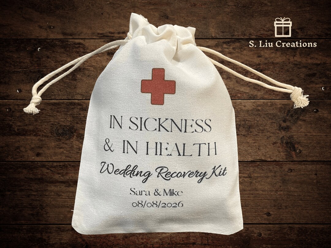 In Sickness & in Health, Wedding Recovery Kit, Wedding, Wedding Guest ...