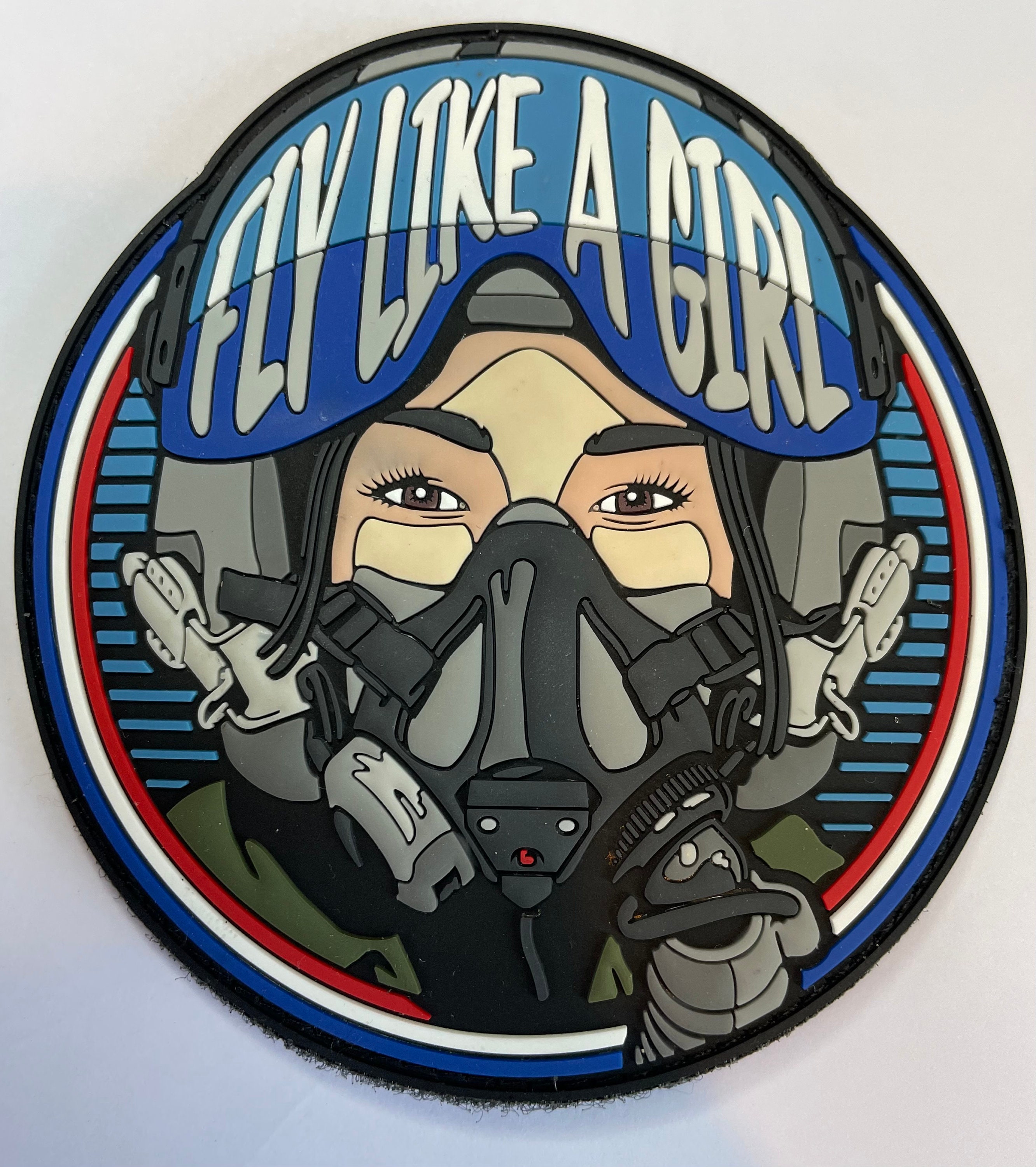 Fly Like A Girl PVC Patch light Skin, Black Hair, Brown Monolid Eyes - Etsy