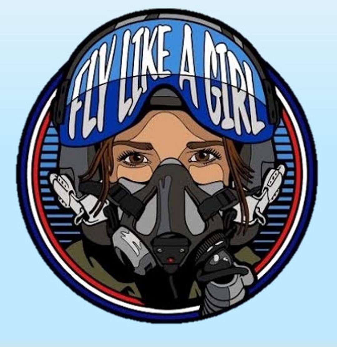 Fly Like A Girl PVC Patch light Skin, Brown Hair, Brown Eyes - Etsy