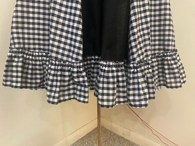 Vintage Black & White Gingham Square Dance Dress - Etsy