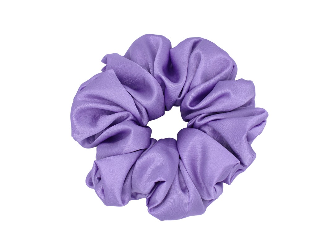Jumbo Lavender Satin Scrunchie: Handmade Ponytail Holder - Etsy