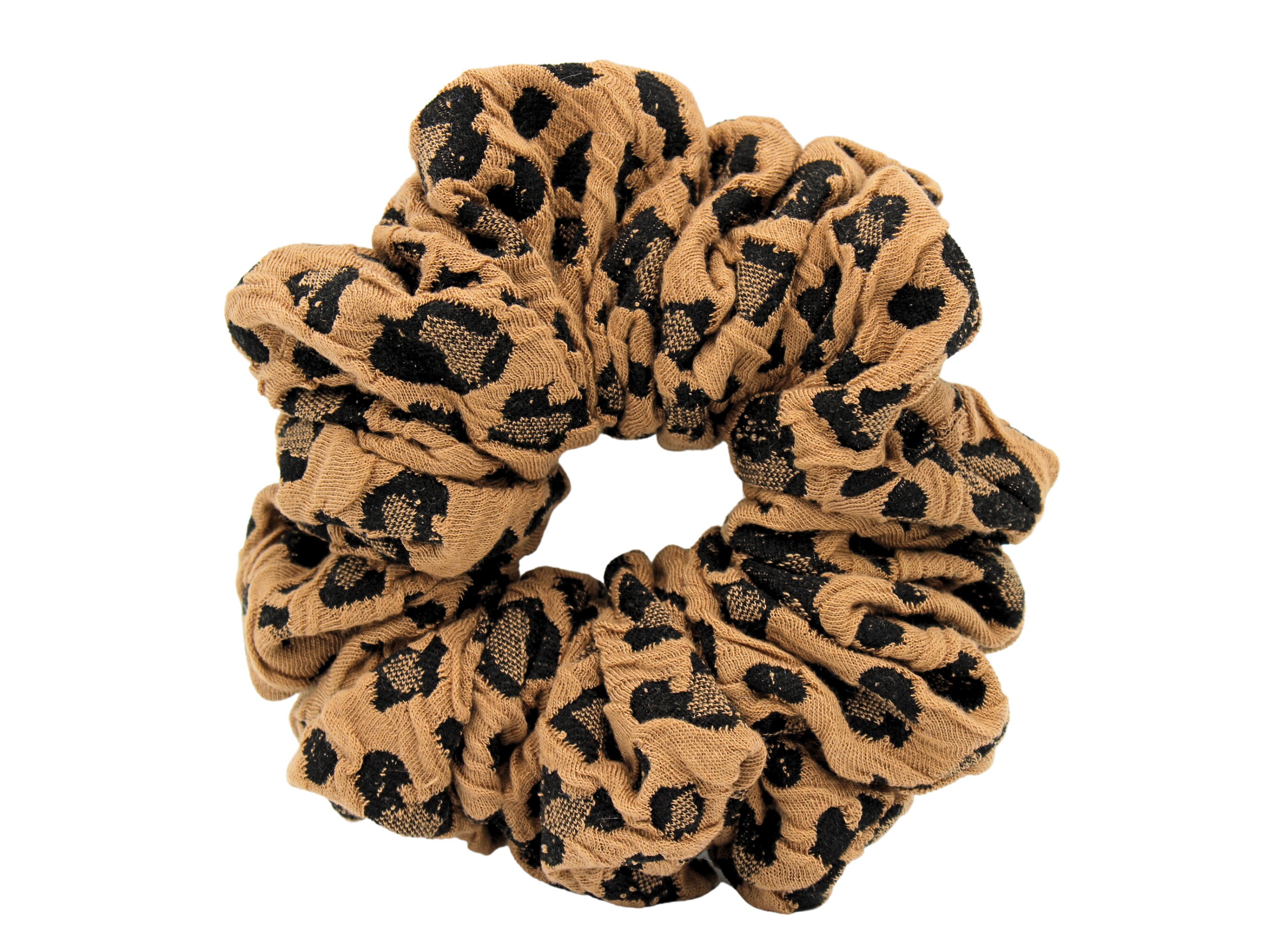 Large Leopard Print Scrunchie, Elastic Hair Tie, Hair Fashion, Handmade ...