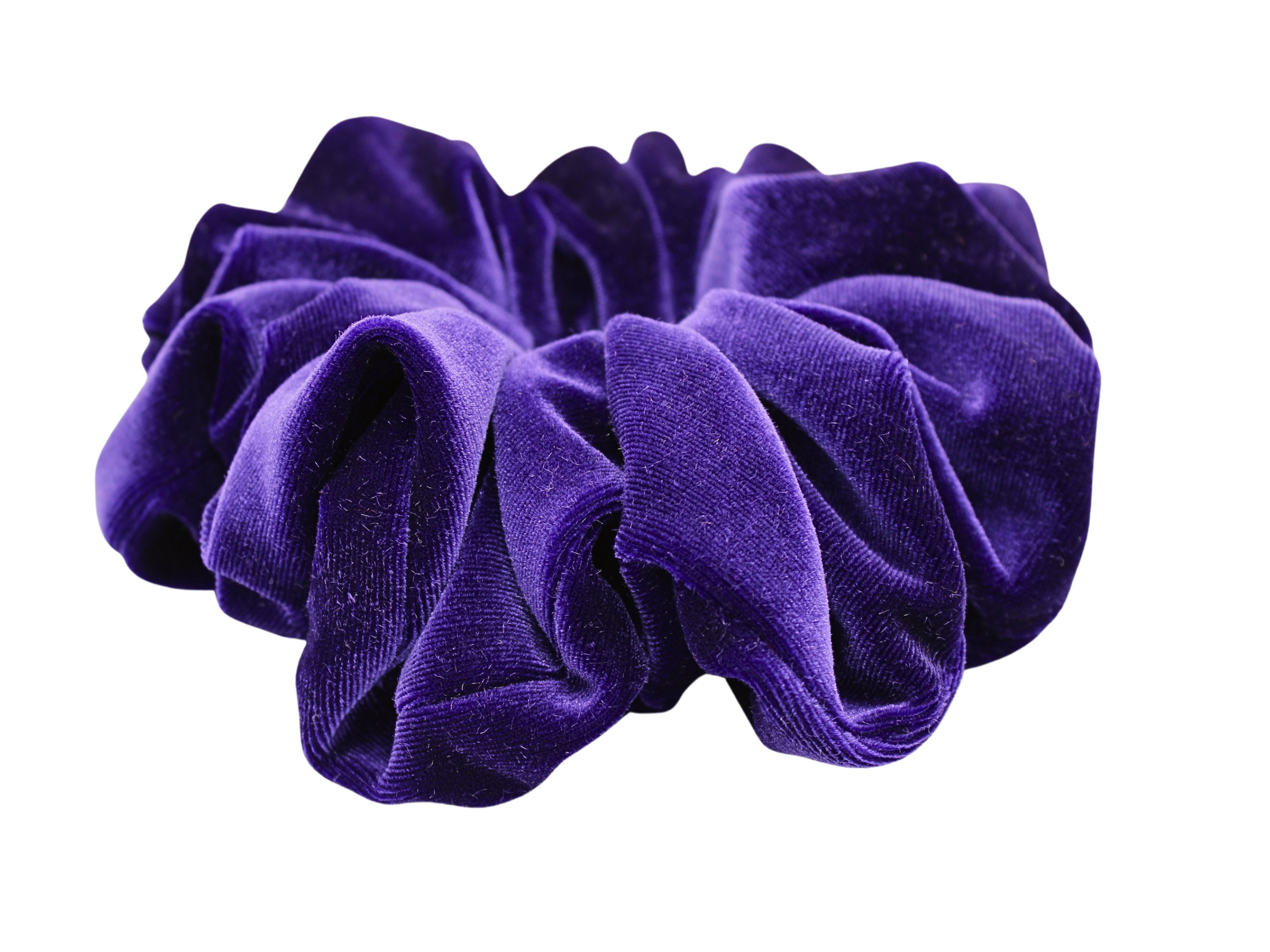 Large Purple Velvet Scrunchie, Velvet Elastic Hair Tie, Handmade ...