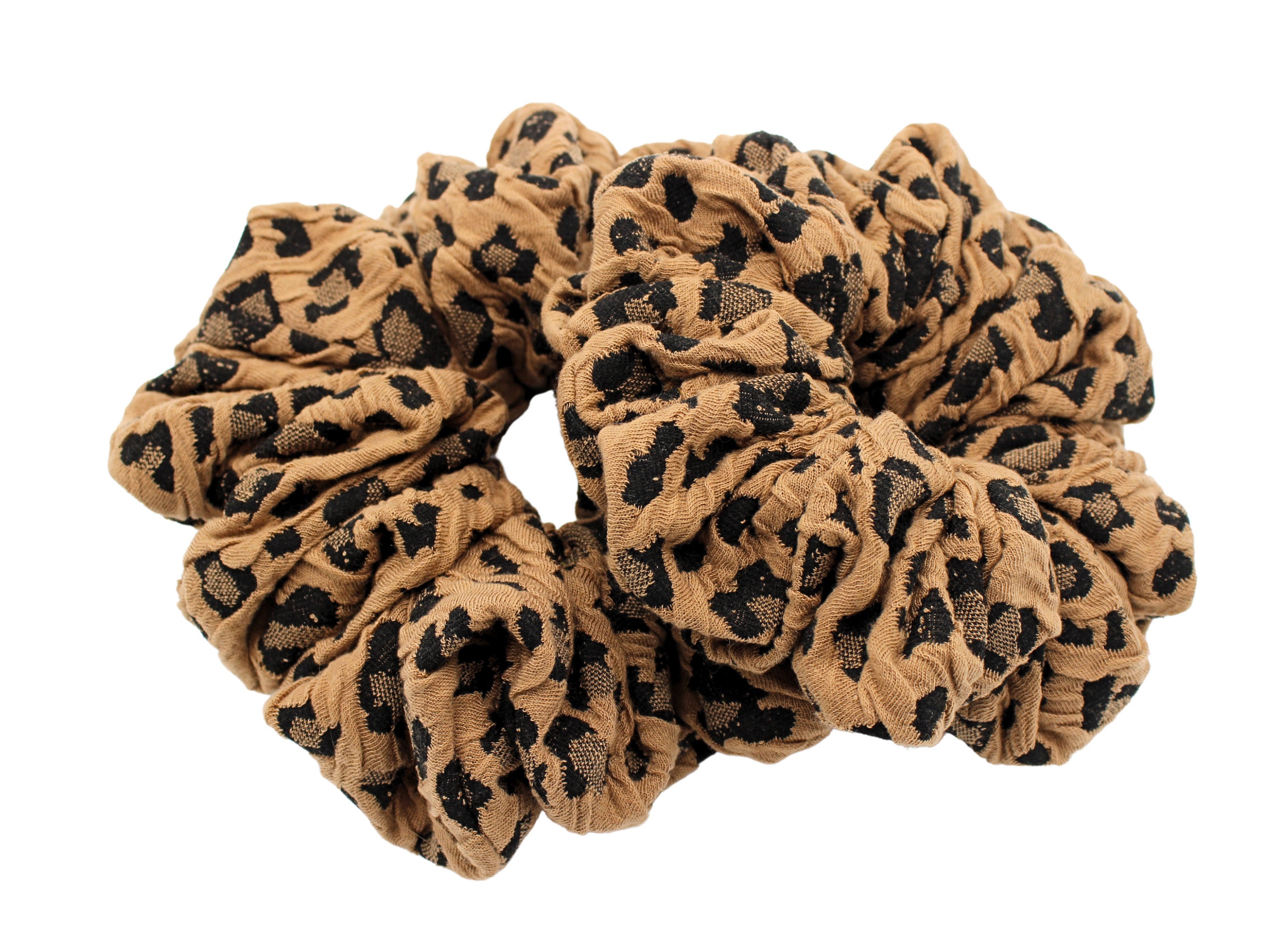 Large Leopard Print Scrunchie, Elastic Hair Tie, Hair Fashion, Handmade ...