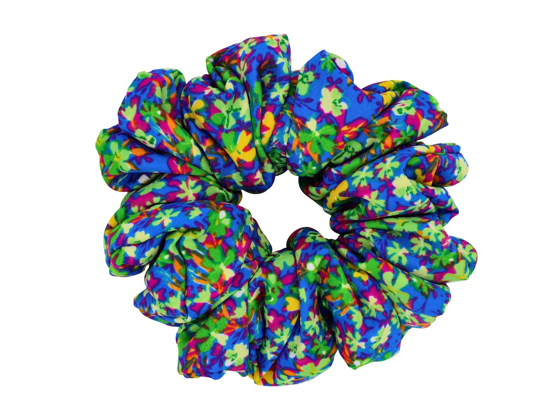 Classic Boho Scrunchie, Floral Hair Tie, Handmade Scrunchies, Hair Care ...