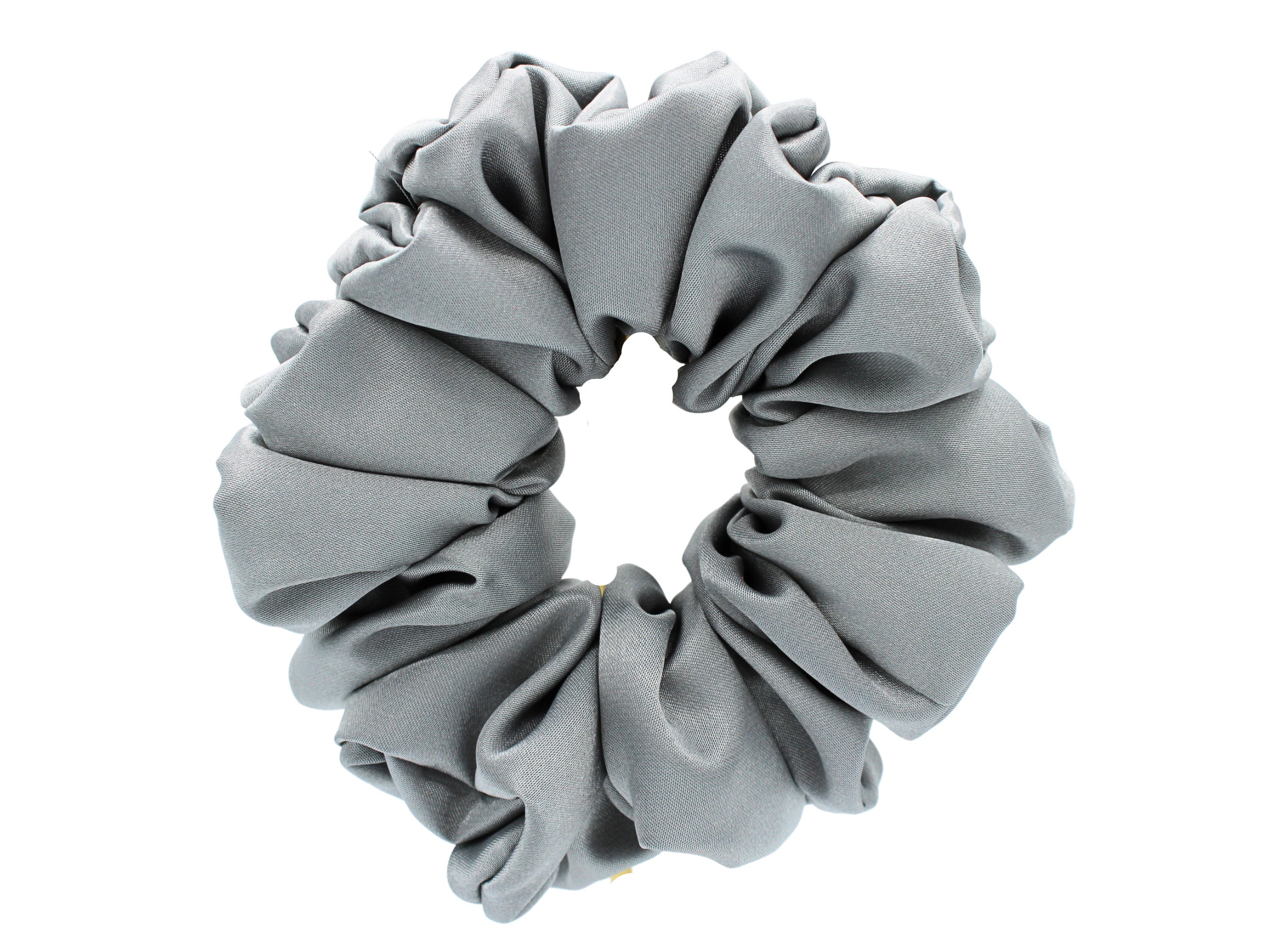 Gray Large Satin Scrunchie, Elastic Hair Tie, Hair Care, Handmade ...