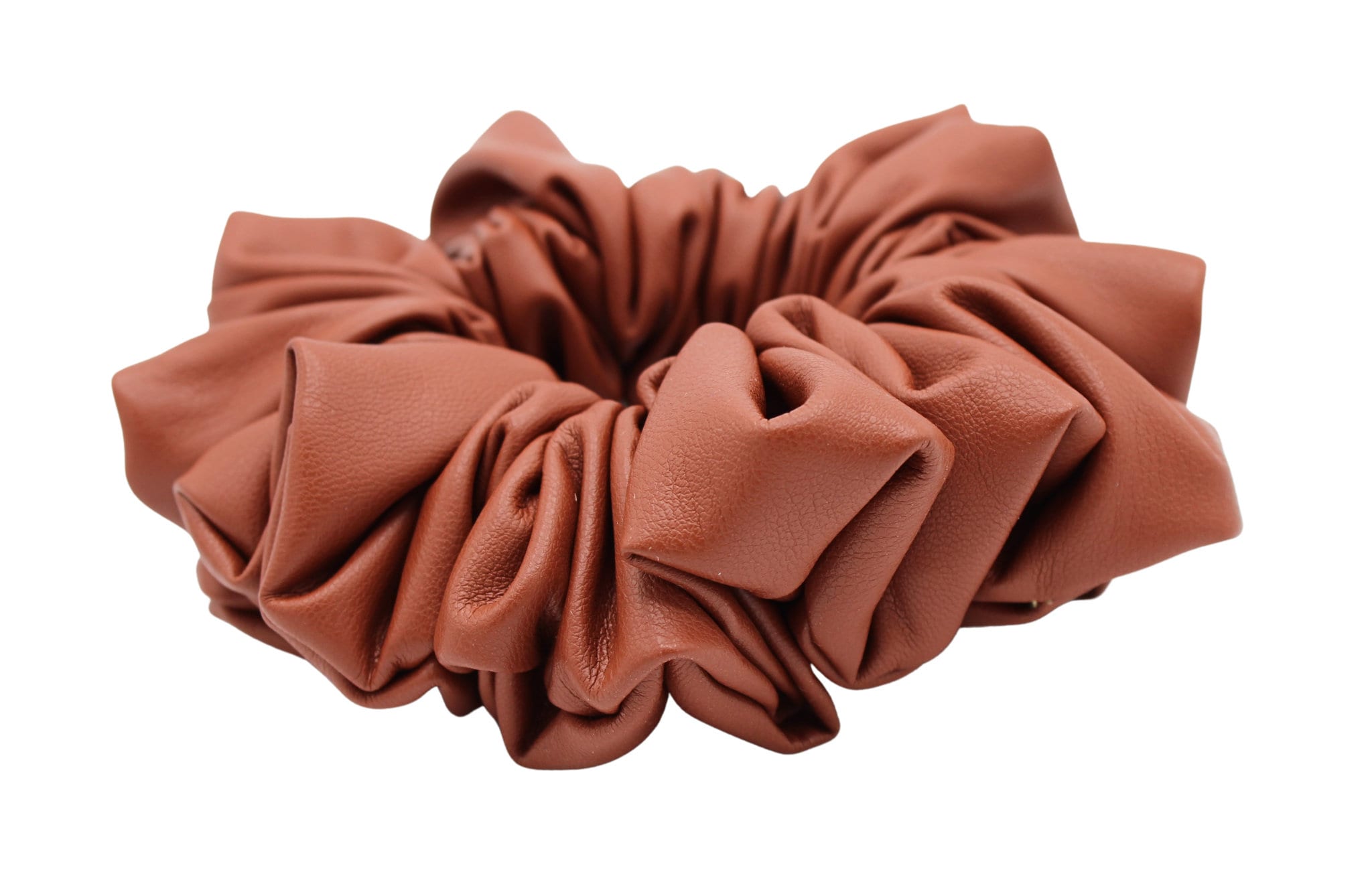 Large Vegan Leather Scrunchie, Sustainable Vegan Leather Hair Scrunchie ...