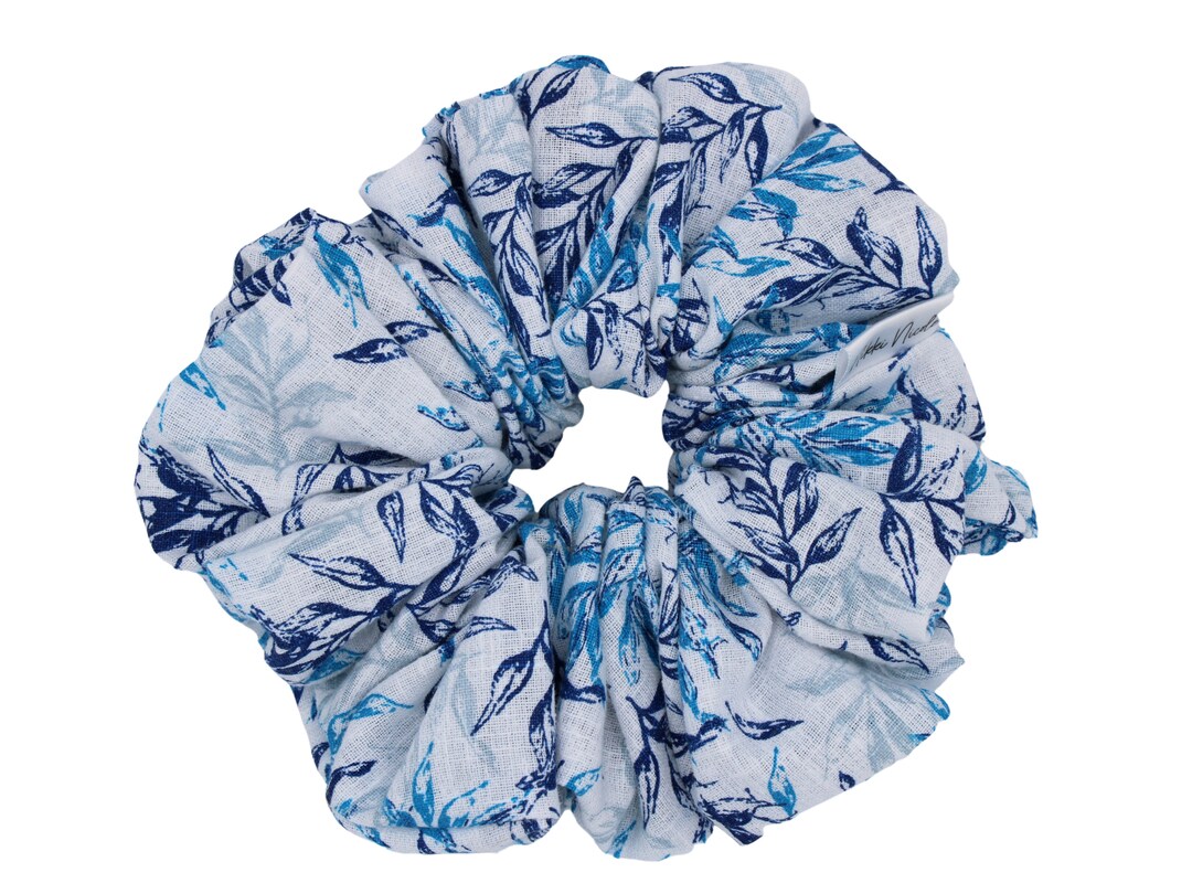 Large Cotton Linen Scrunchie, Hair Fashion, Ponytail Holder, Handmade ...