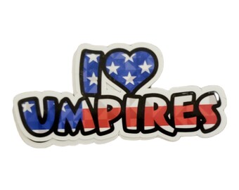 I Love Umpires Sticker - Etsy