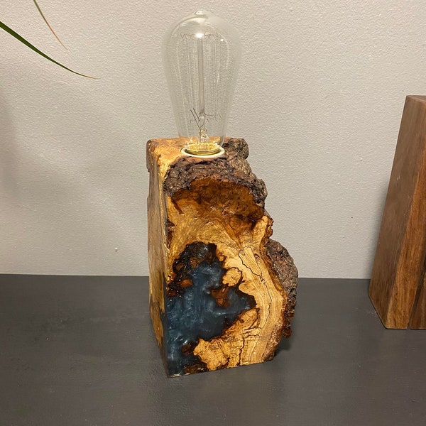 Burl Lamp - Etsy