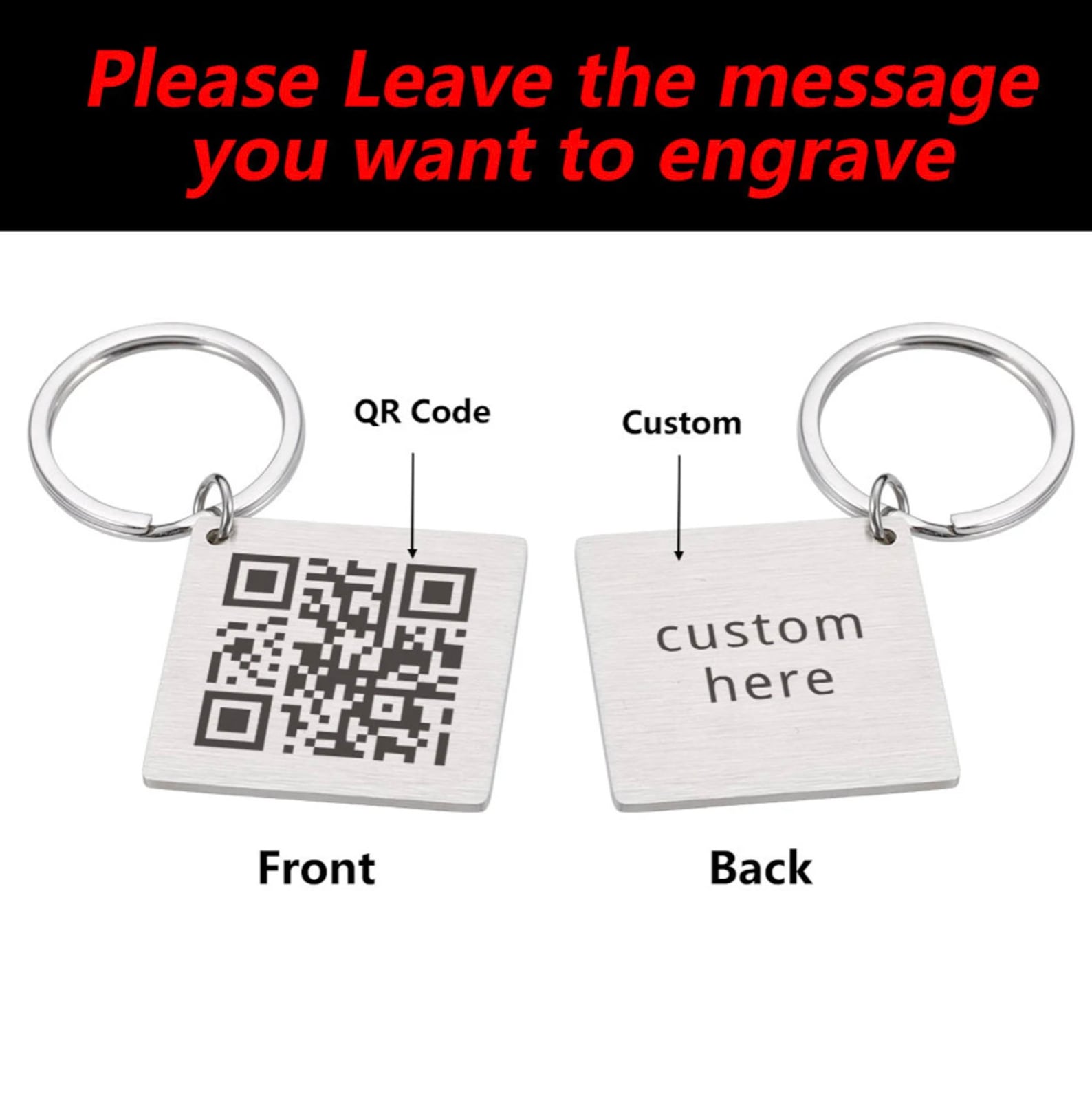 Custom QR Code Keychainpersonalized QR Code Keychaingift for - Etsy