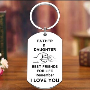 Personalized Father and Daughter Keychain - Best Friends for Life ...