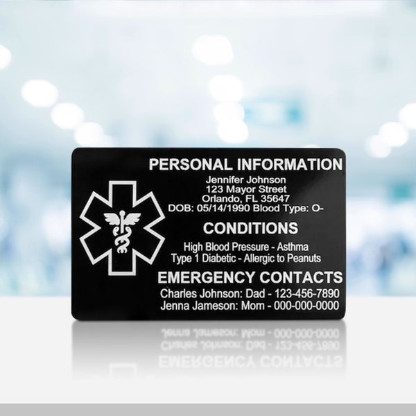 Metal Contact Card - Etsy UK