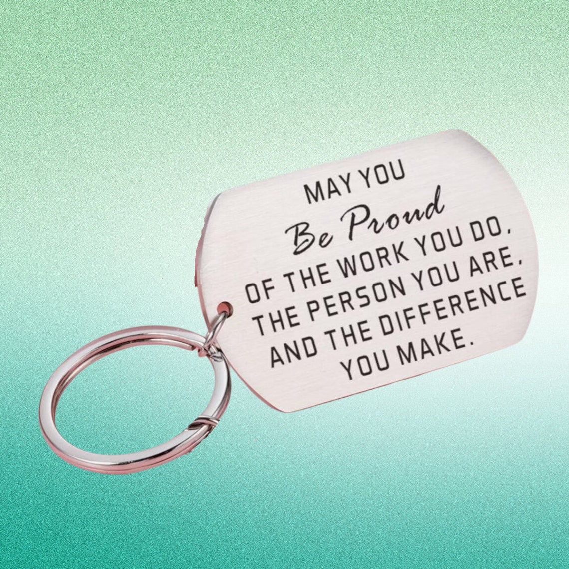 Inspirational Stainless Steel Keychain: Employee Appreciation Gift - Etsy