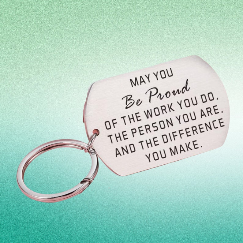 Inspirational Stainless Steel Keychain: Employee Appreciation Gift - Etsy
