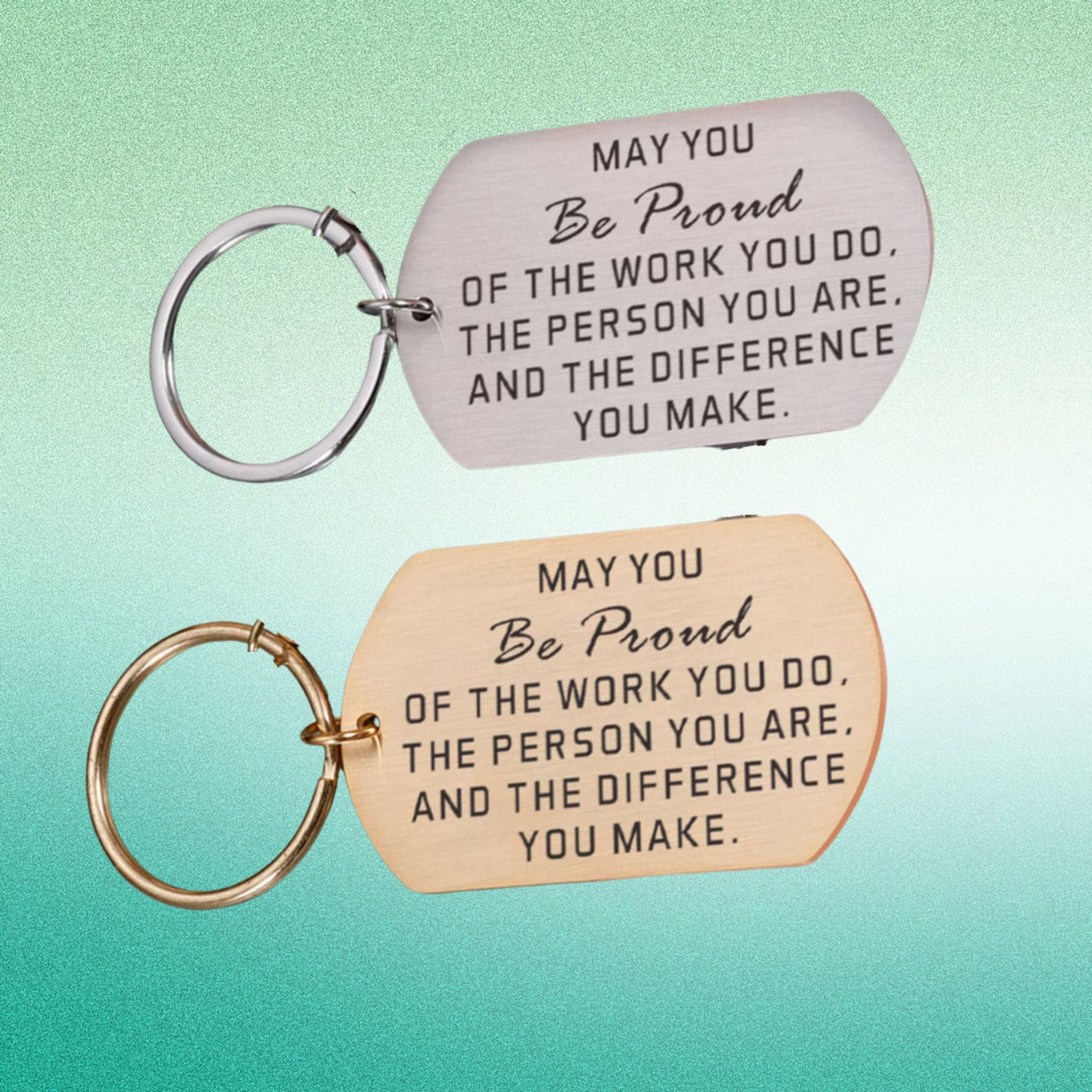Inspirational Stainless Steel Keychain: Employee Appreciation Gift - Etsy