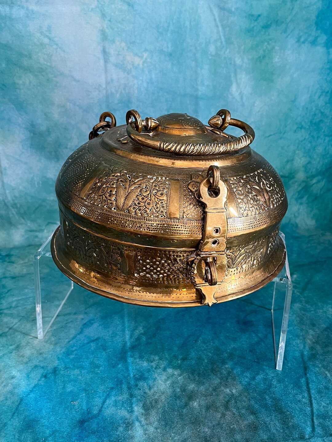 Antique Indian Brass Pandan Box - Etsy