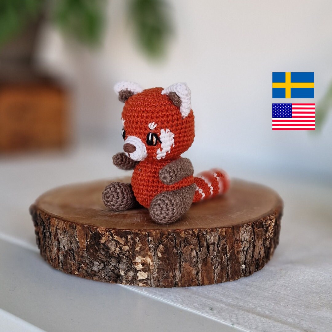 Red Panda Crochet Pattern (US Terms) (PDF Pattern) / Röd Panda ...