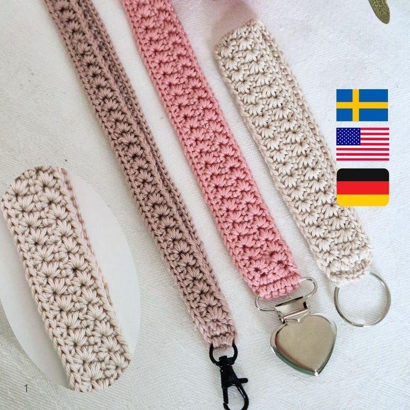 Badge Holder Crochet Pattern - Etsy New Zealand