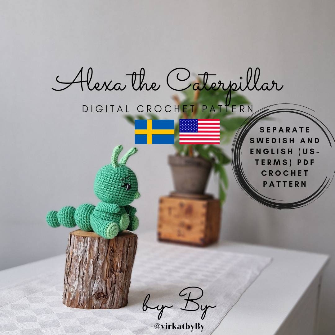 PDF Crochet Pattern 'garden Animals' Alexa the Caterpillar Us-terms ...