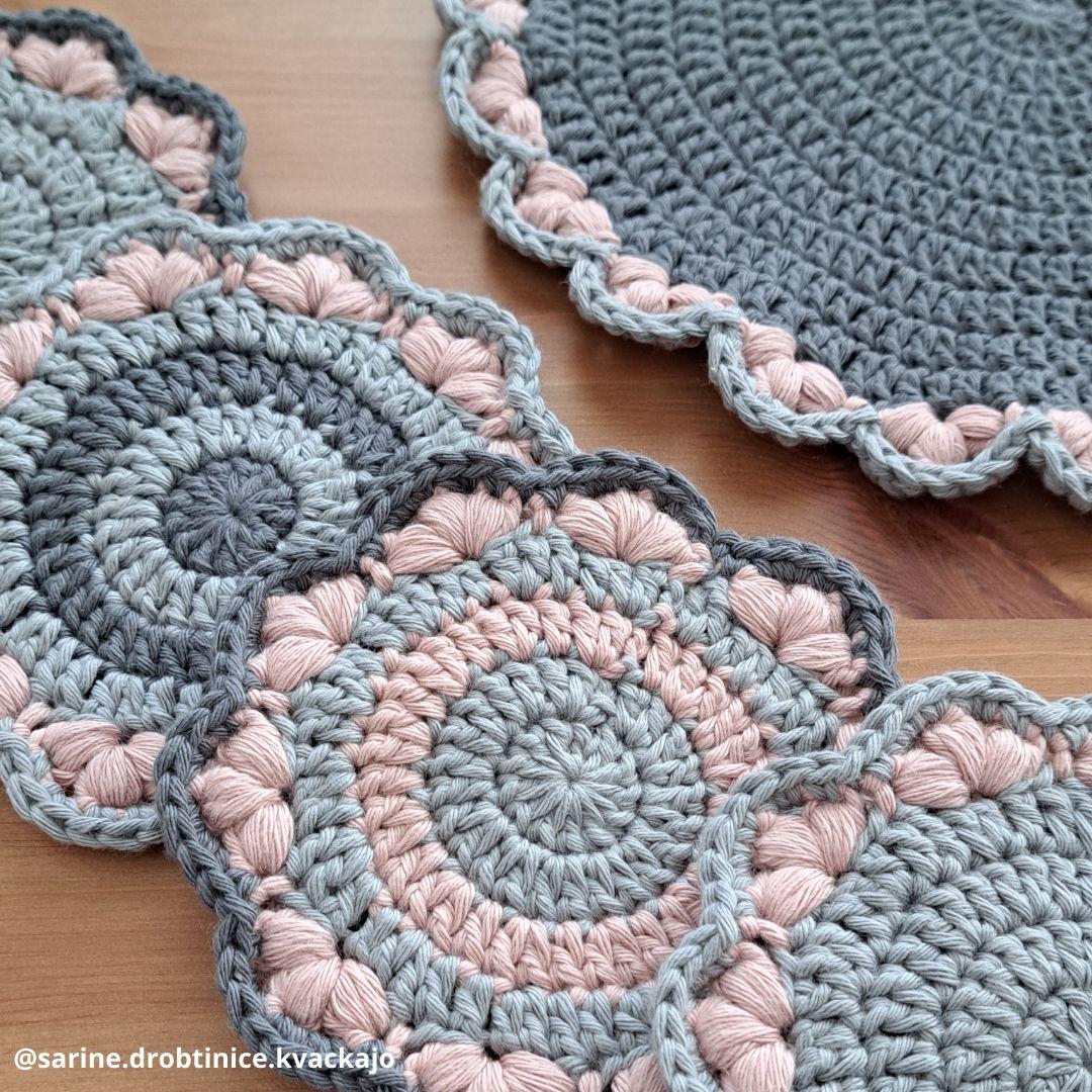 Summer Coaster Flower & Placemat Crochet Pattern PDF - Pumpkin Option ...