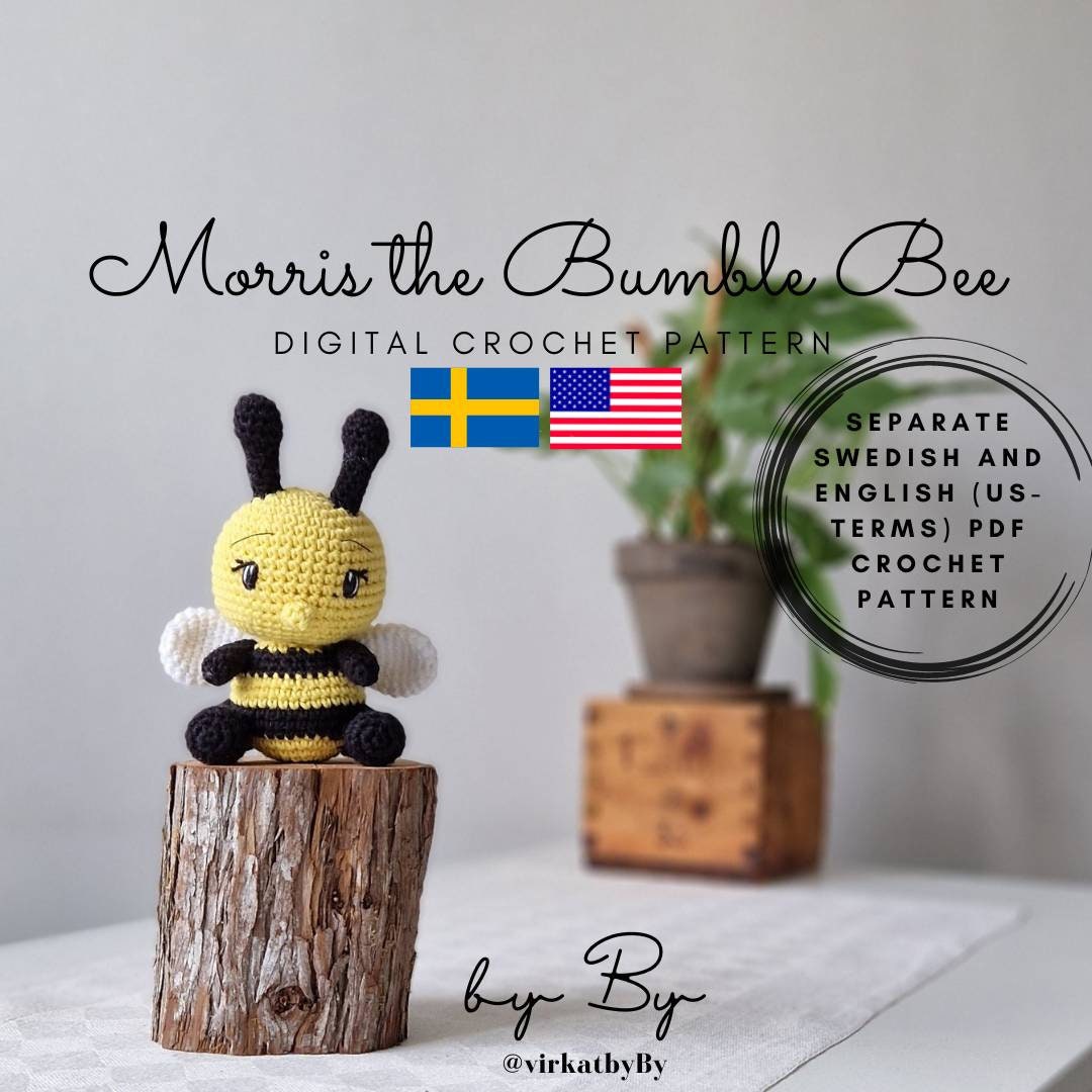 PDF Crochet Pattern 'garden Animals' Morris the Bumble Bee Us-terms ...