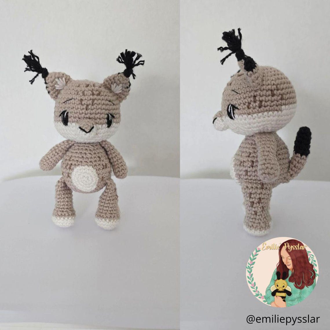 Lynx PDF Crochet Pattern (US + Se + DE Terms) / Lodjur Virkmönster ...