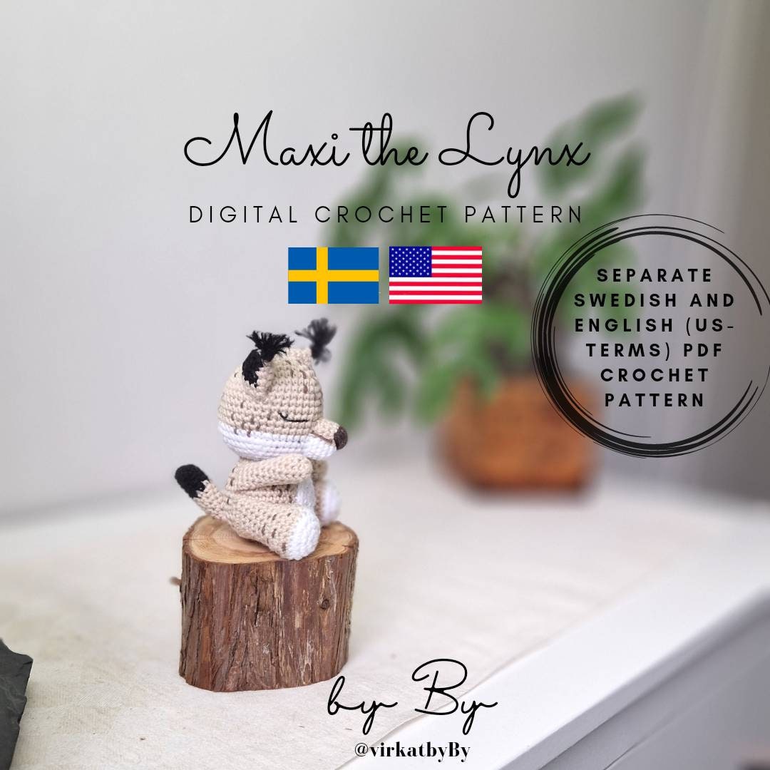PDF Crochet Pattern 'forest Animals' Maxi the Lynx Us-terms/ Svenskt ...