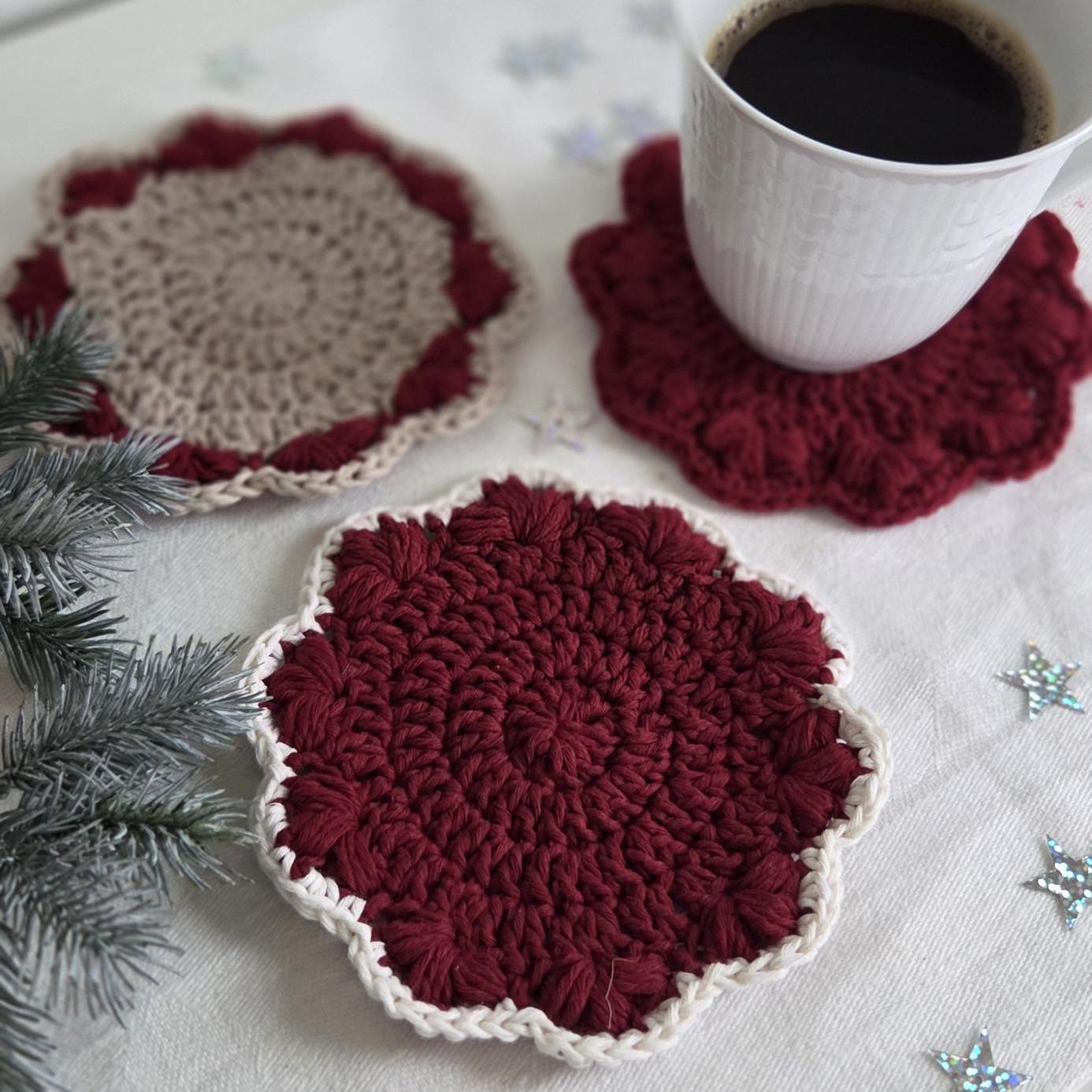 Summer Coaster Flower & Placemat Crochet Pattern PDF - Pumpkin Option ...