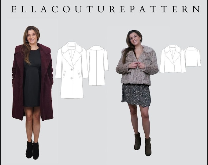 Simplicity 8797 Sewing Pattern Misses Loose Fitting Lined Coat in Four ...