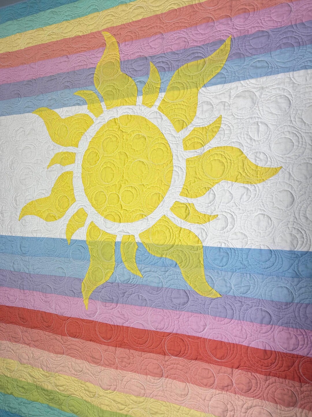 Sunshine Baby Quilt, Sun Burst Quilt, - Etsy