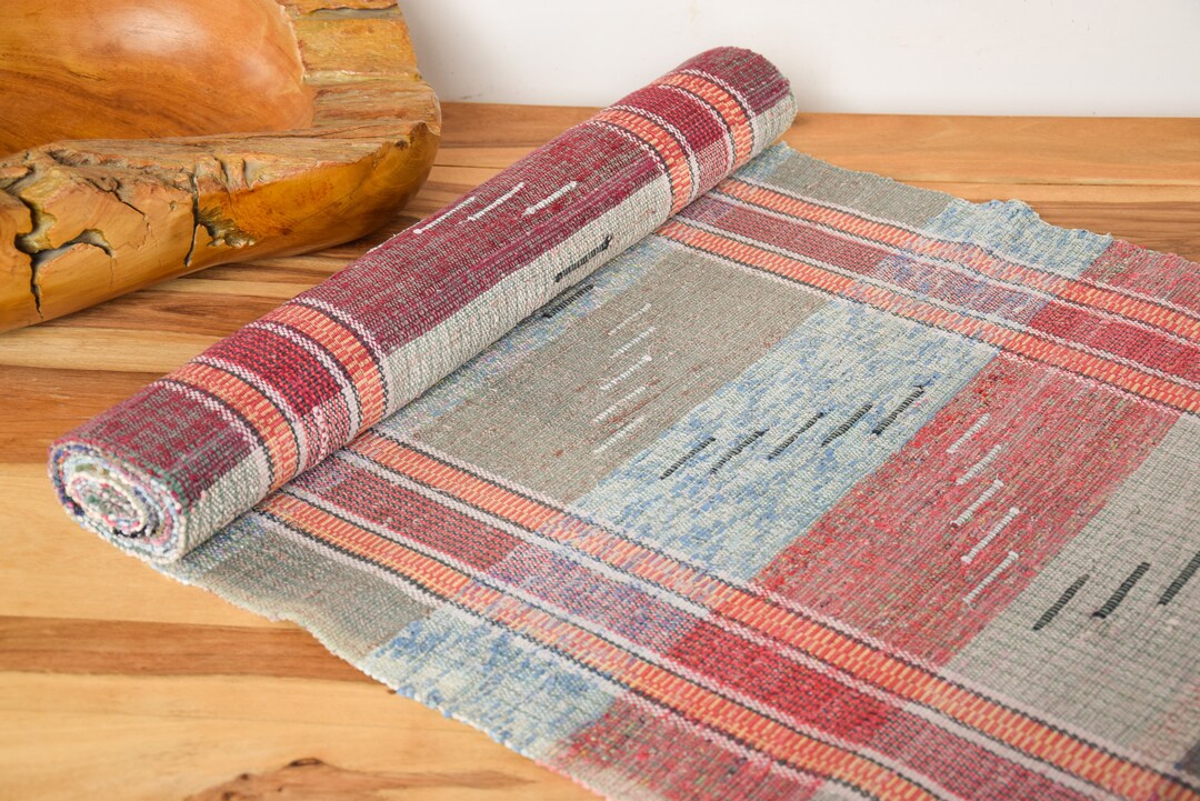 3,2m ~ 3,5yard Handmade Rag Carpet Strip Carpet Bolt Roll Stair Runner ...