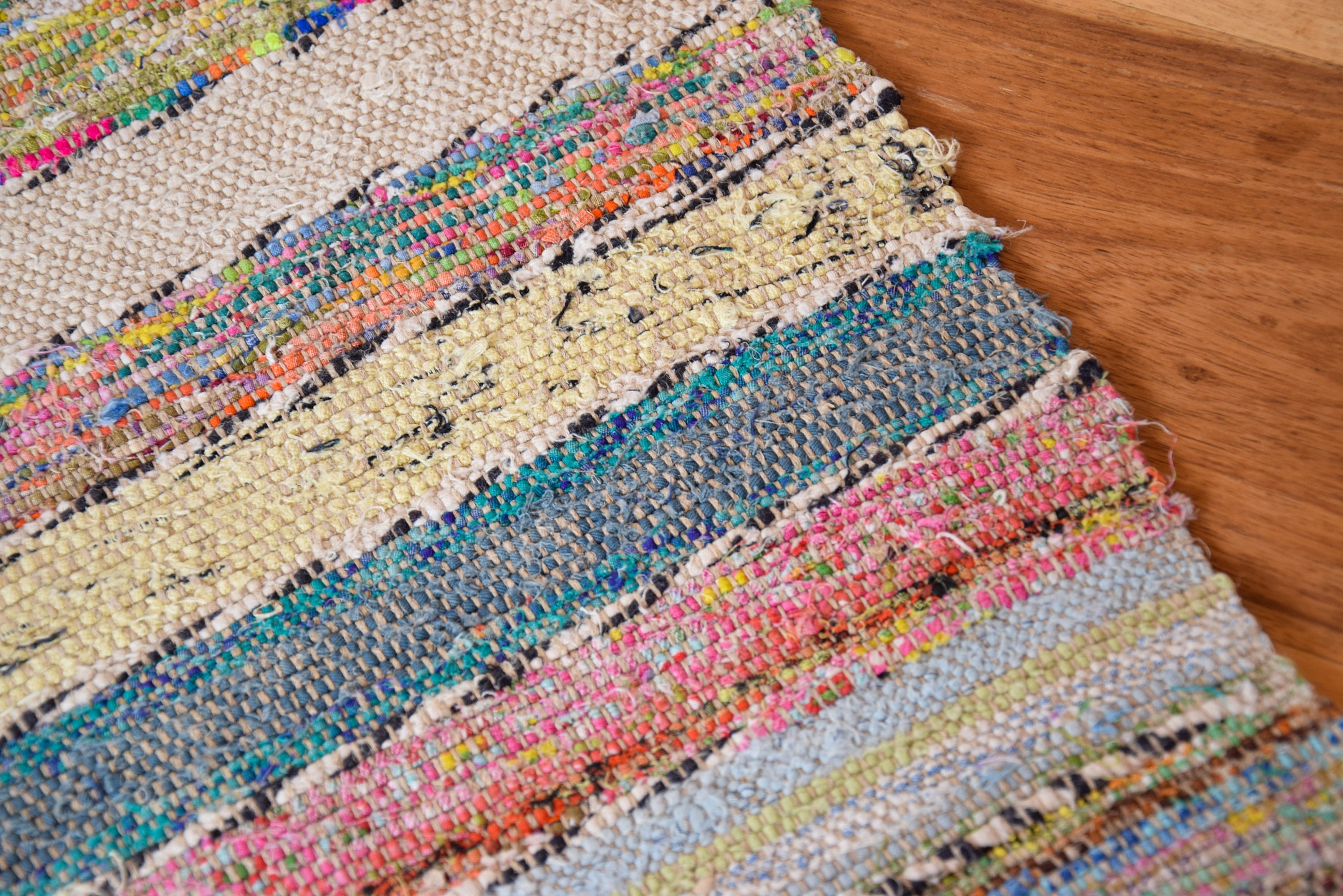 2,5m ~ 2,7yard Handmade Rag Carpet Strip Carpet Bolt Roll Stair Runner ...