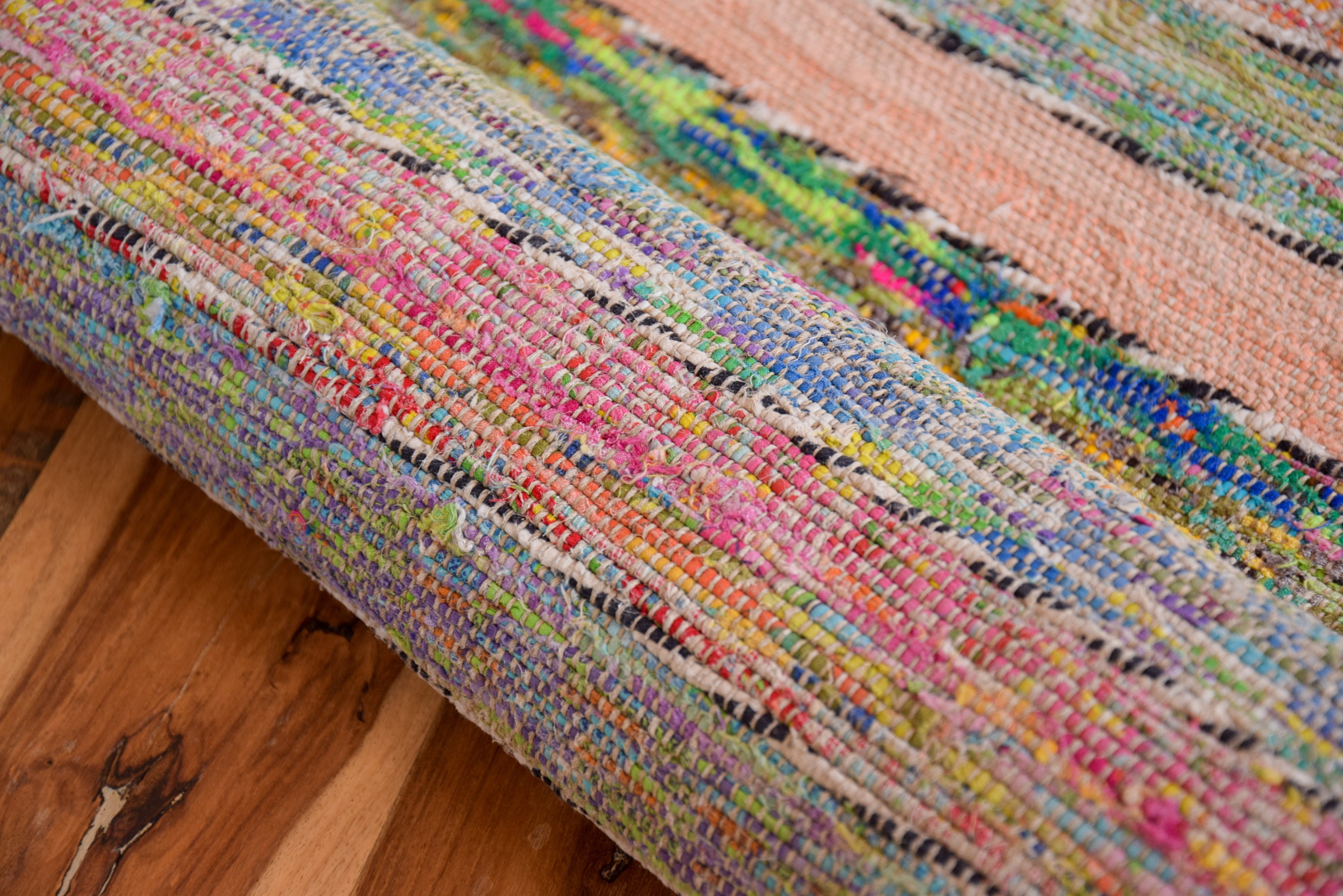 2,5m ~ 2,7yard Handmade Rag Carpet Strip Carpet Bolt Roll Stair Runner ...