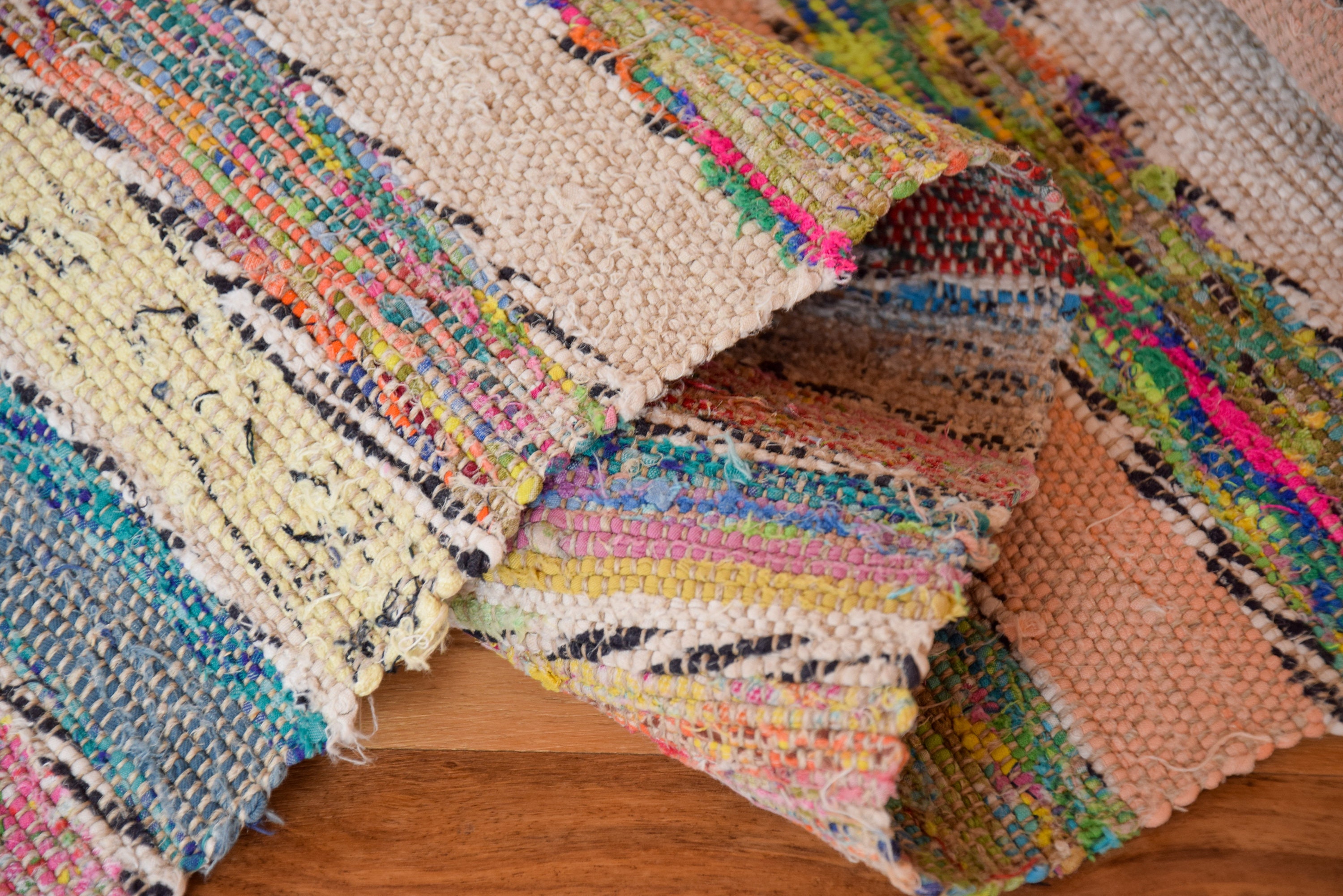 2,5m ~ 2,7yard Handmade Rag Carpet Strip Carpet Bolt Roll Stair Runner ...