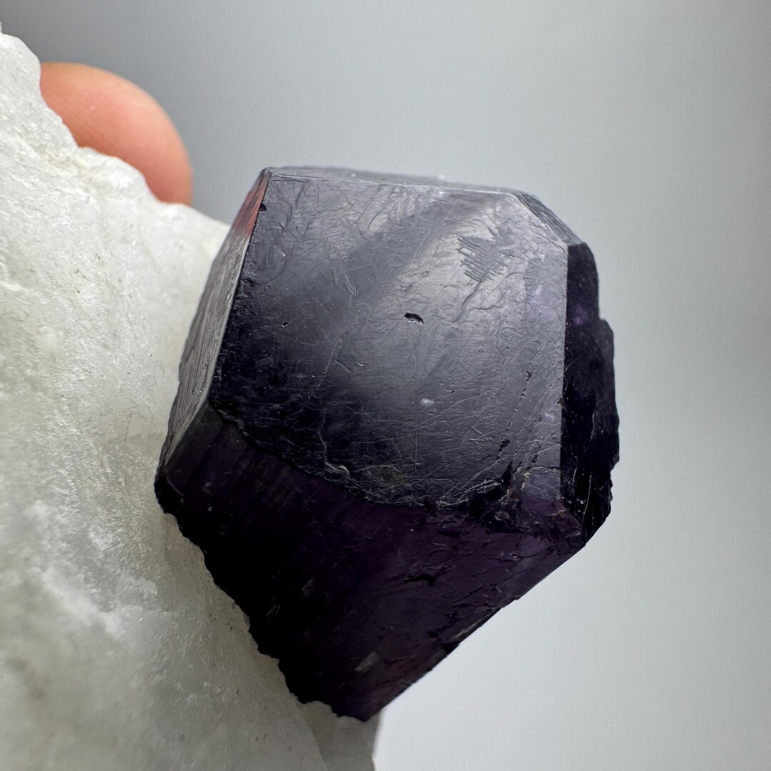 148 Gram Fluorescent Violet Purple Scapolite Crystal on Matrix From ...
