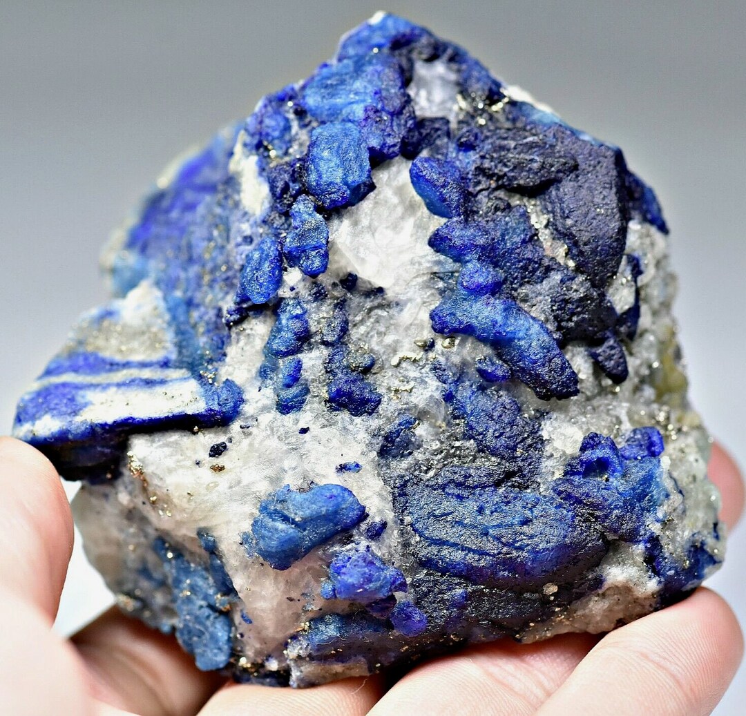 361 Gram Amazing Natural Fluorescent Afghanite Crystals With Lazurite ...