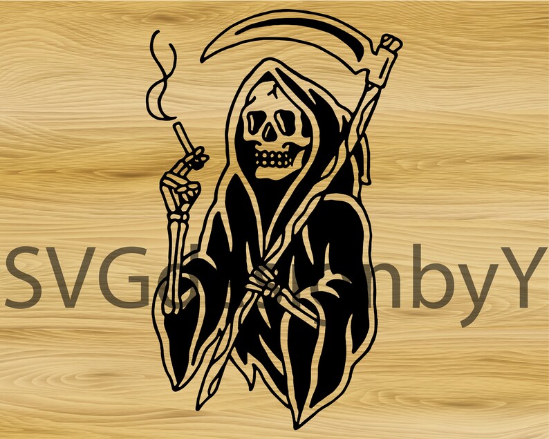 Smoking Grim Reaper the Death Svg Png Eps Dxf Pdf Jpg Smoking - Etsy ...