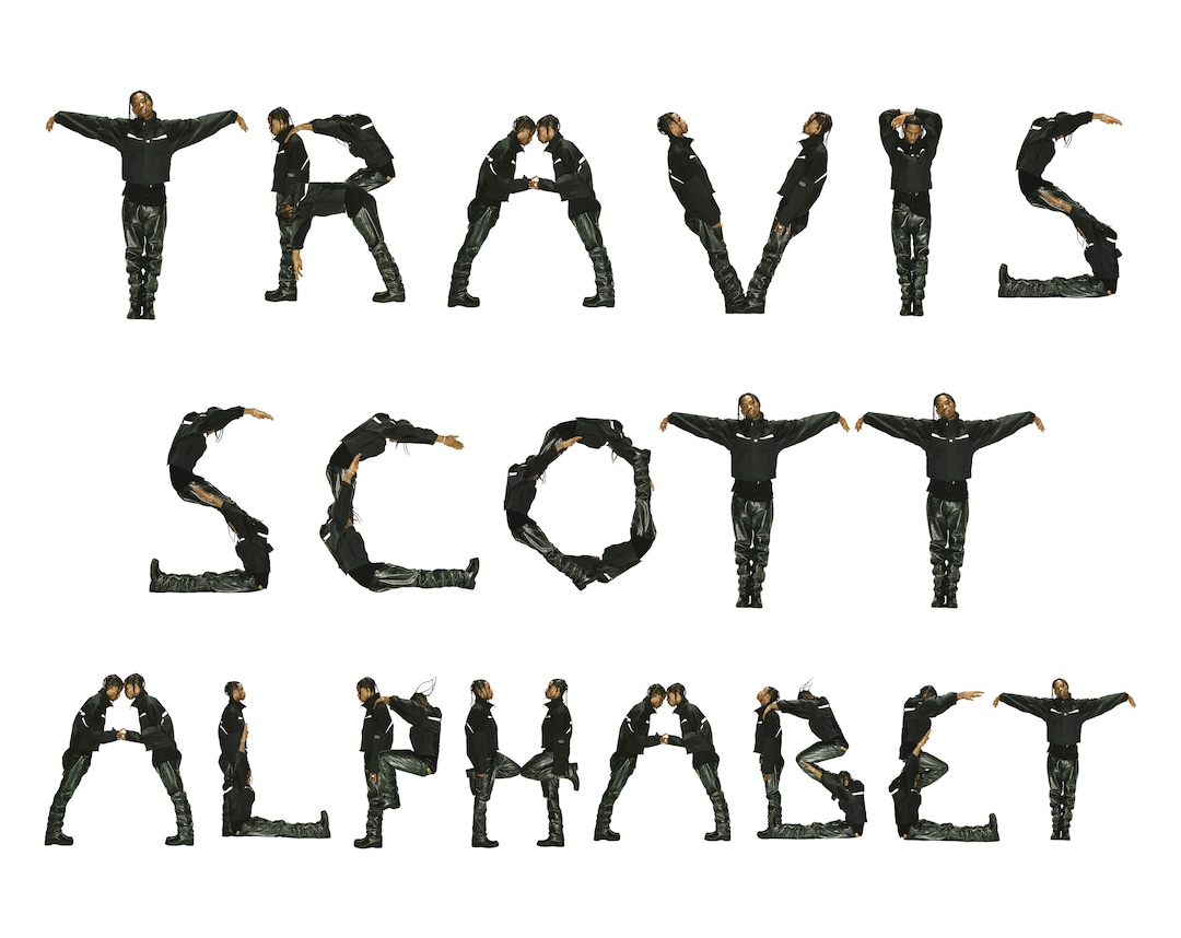 Travis Scott Alphabet Png 26 Letter Files - Etsy