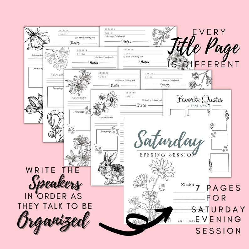 April 2024 General Conference Packet for Women and Young Women - Etsy