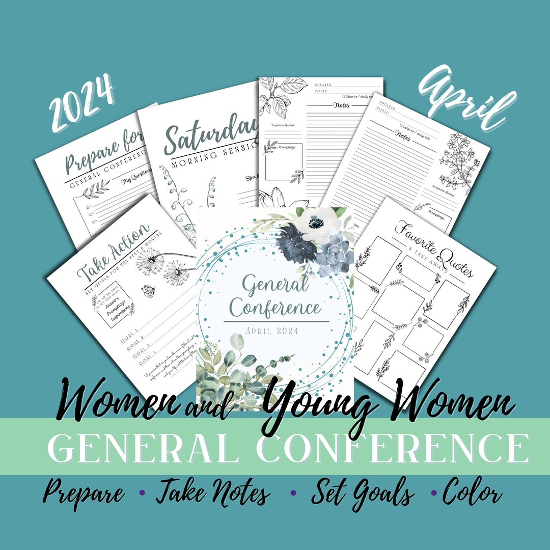 April 2024 General Conference Packet for Women and Young Women - Etsy