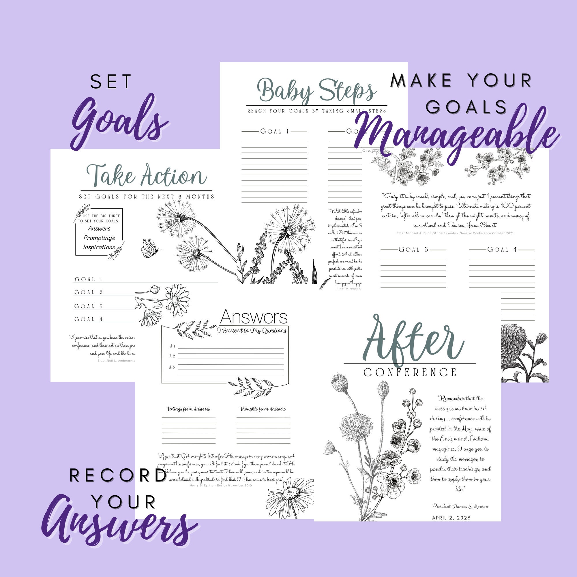 April 2024 General Conference Packet for Women and Young Women - Etsy