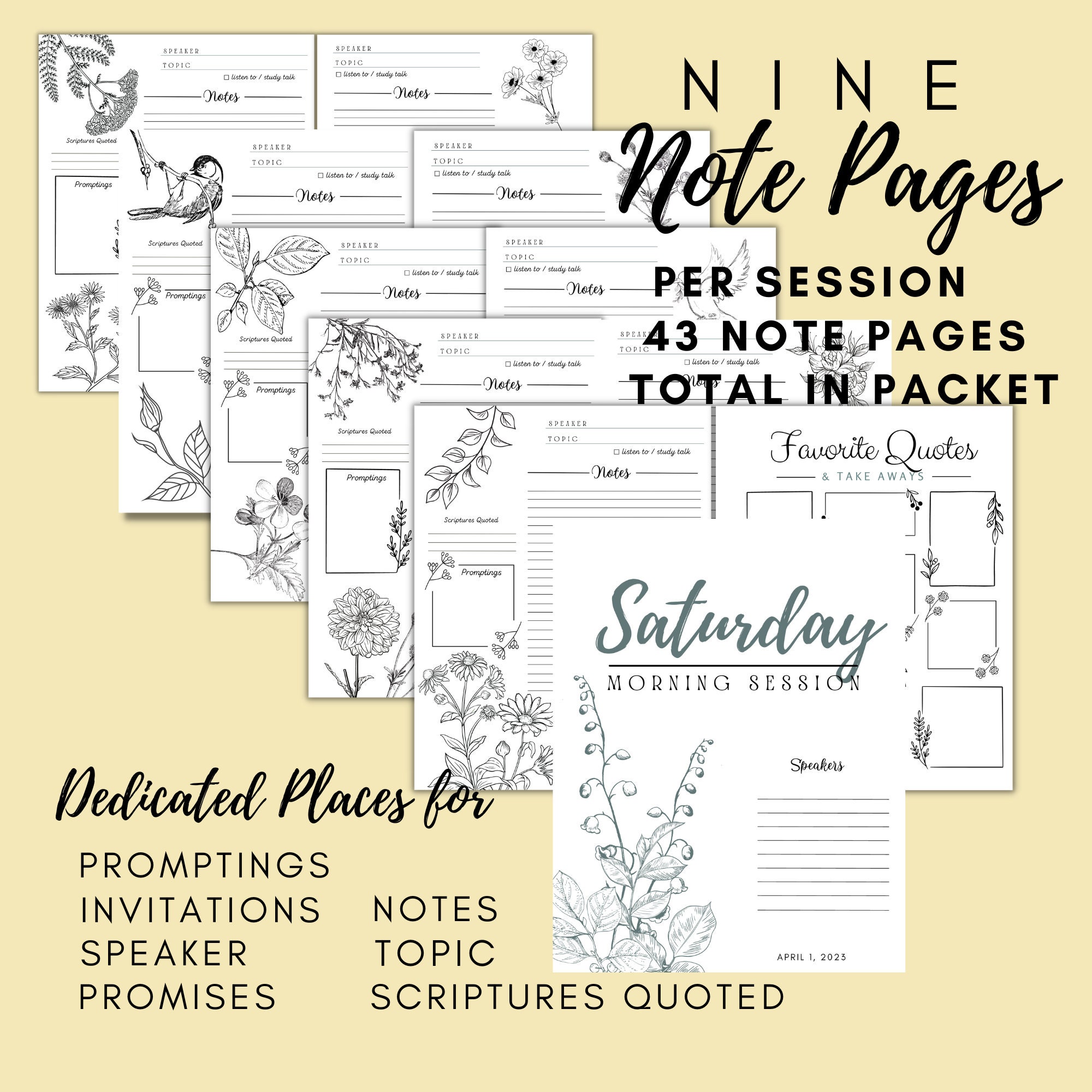 April 2024 General Conference Packet for Women and Young Women - Etsy