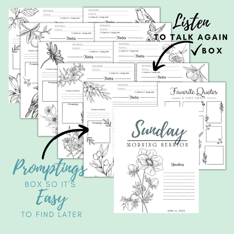 April 2024 General Conference Packet for Women and Young Women - Etsy