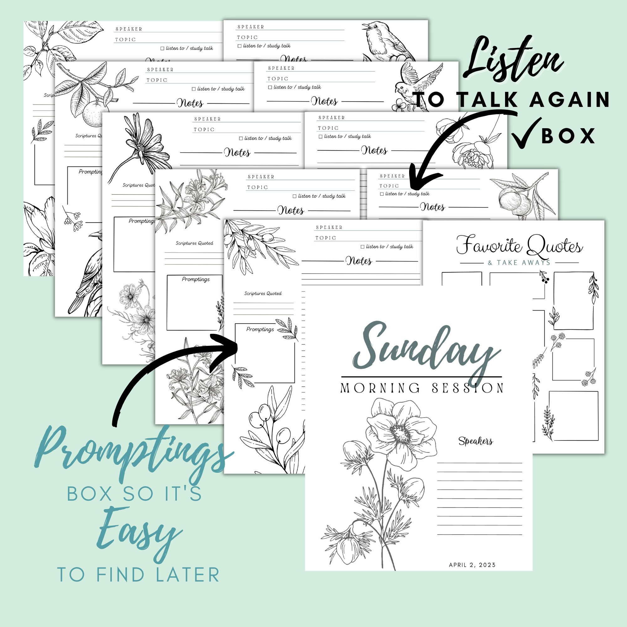 April 2024 General Conference Packet for Women and Young Women - Etsy