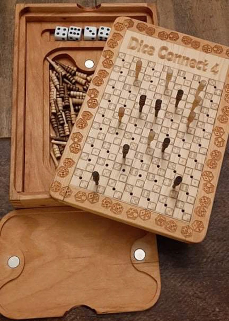 Yardzee and Dice Connect 4 Peg Game 2 in 1 Board Game - Etsy Canada