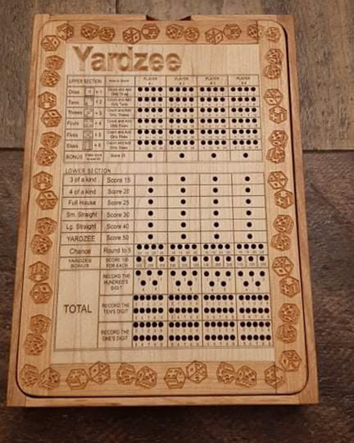 Yardzee and Dice Connect 4 Peg Game 2 in 1 Board Game - Etsy Canada