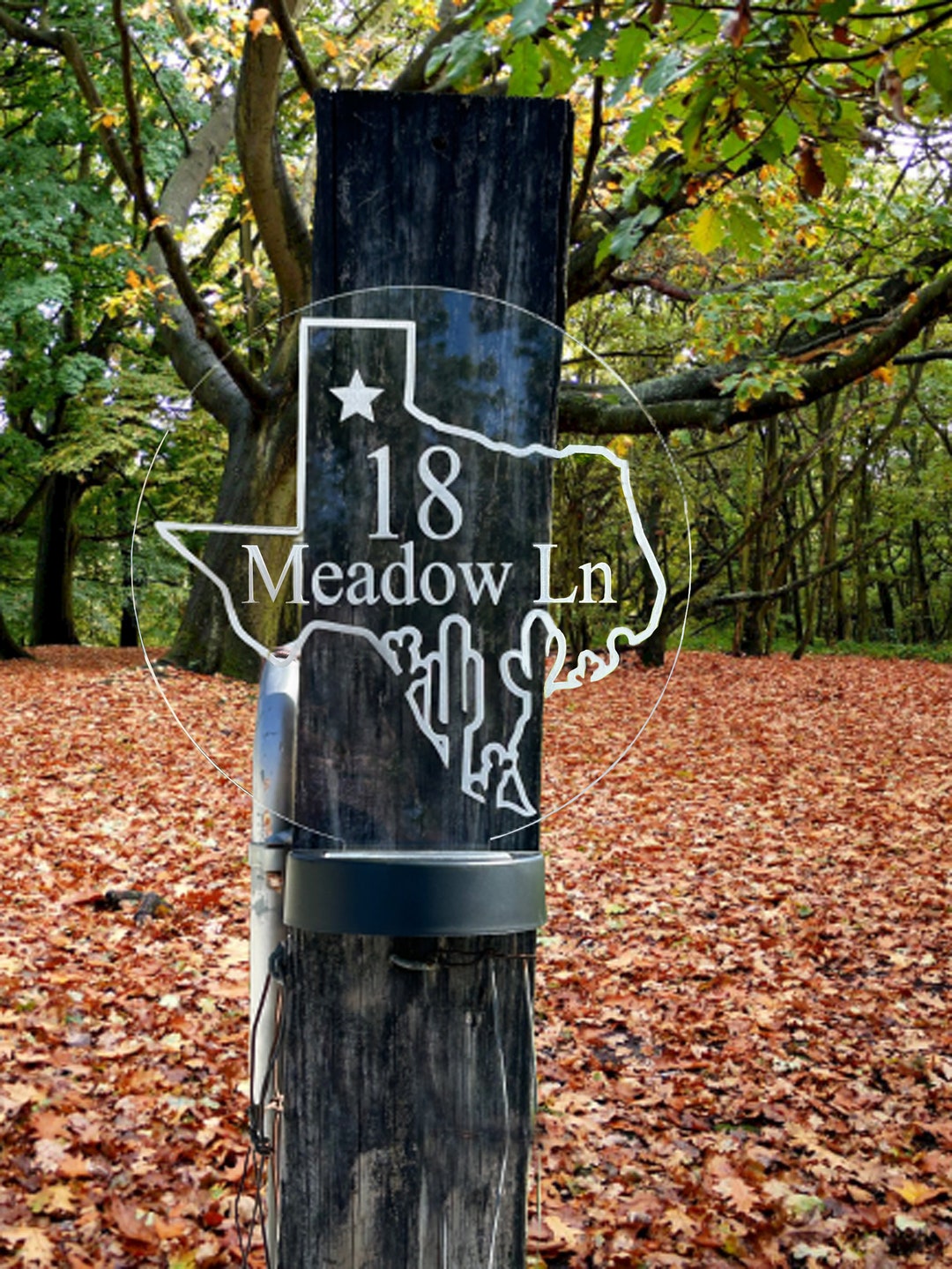 Personalized Solar Address Sign, State of Texas, Solar, House Number ...