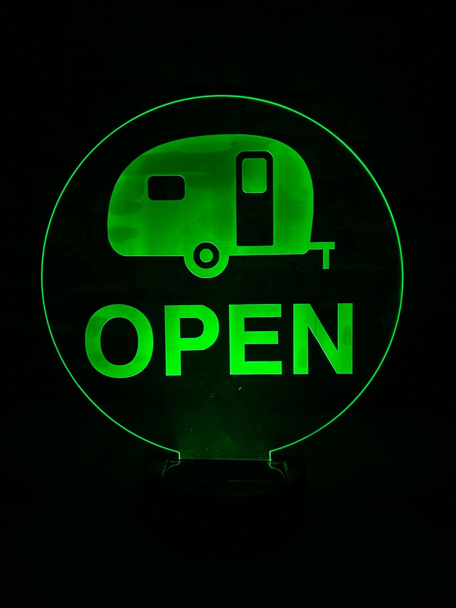 Personalized Solar Open Sign, Light up OPEN Sign, Night Time OPEN Sign ...
